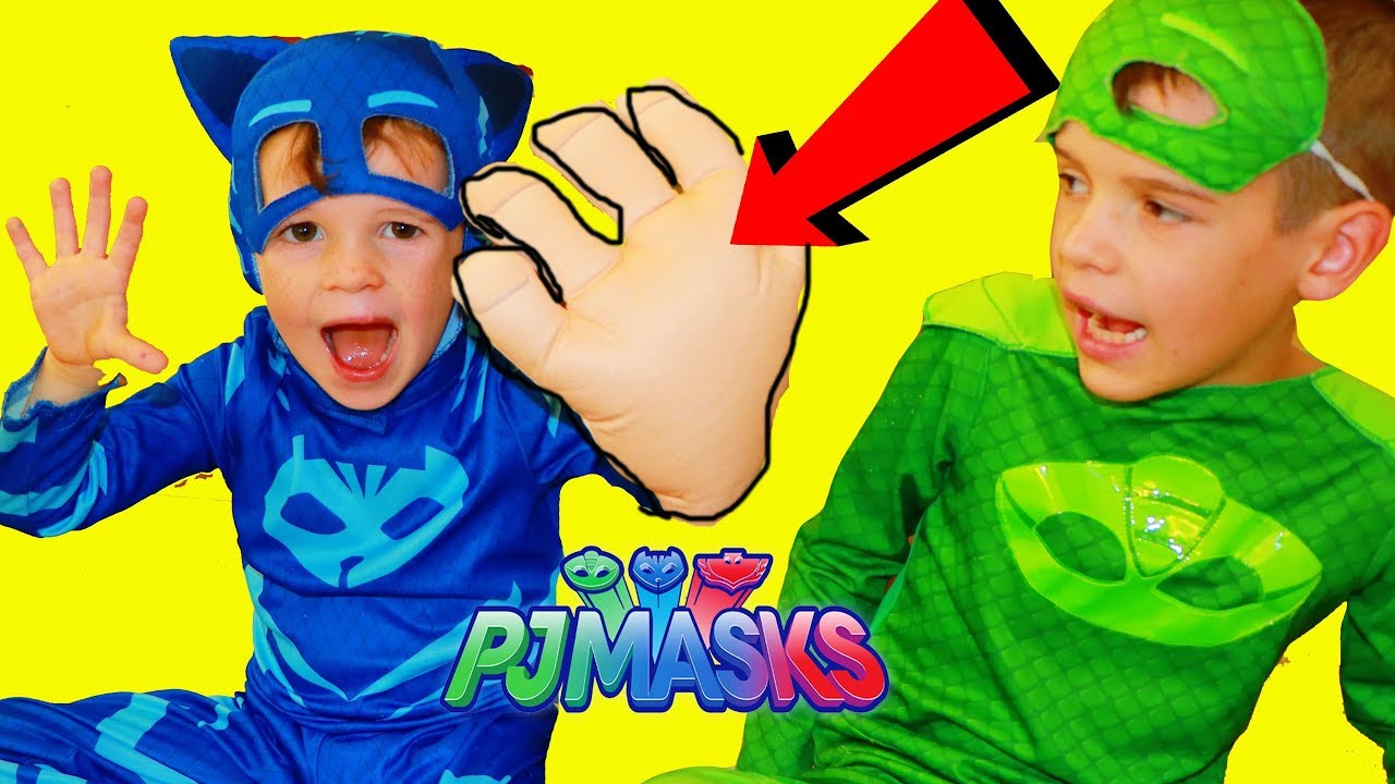 PJ Masks Catboy GIANT HAND ACCIDENT & This Little Piggy & Big Bad Wolf ...