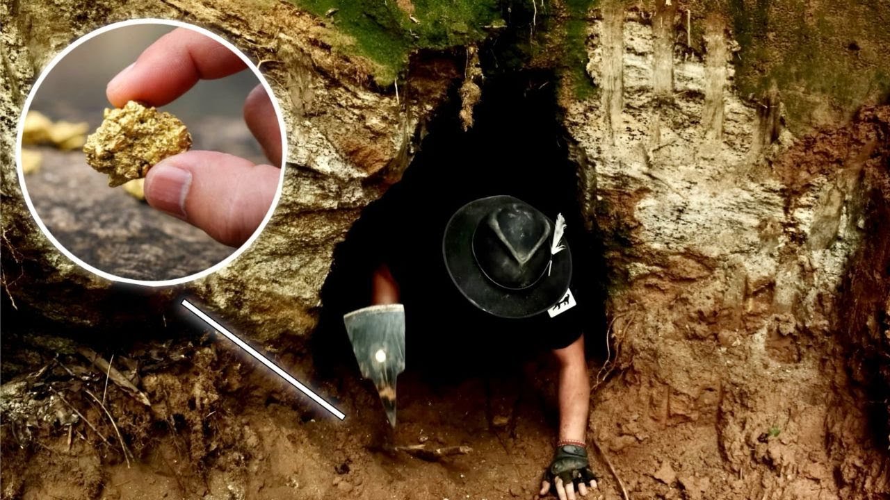 GOLD Prospecting an ABANDONED Mineshaft | Crazy GOLD! - YouTube