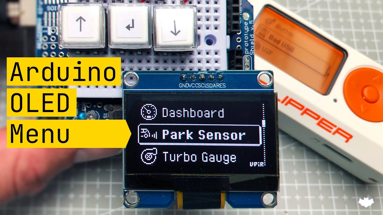 Arduino OLED Menu Tutorial for Beginners Arduino UNO 128x64px