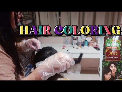 FIRST TIME KO KINULAYAN ANG BUHOK NI ATE ||HAIR COLORING #taiwanofw # ...