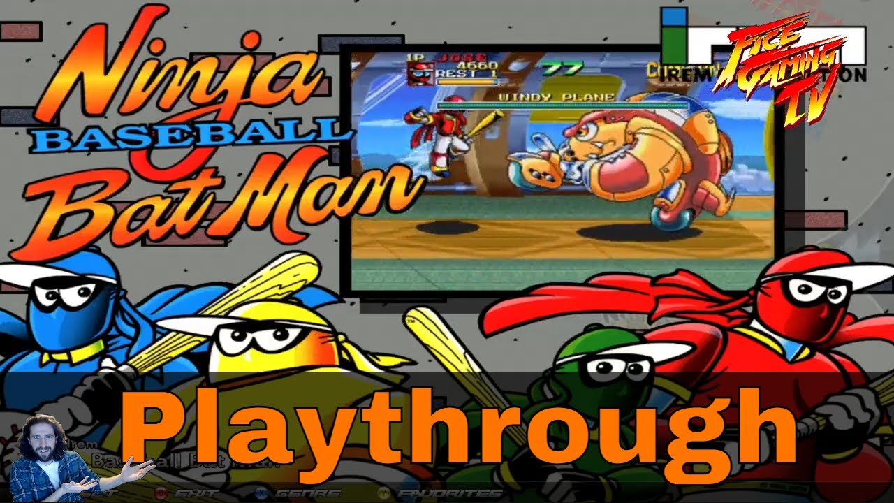 Ninja Baseball Batman Arcade Longplay | Bat Man | All Bosses | 4 Player ...