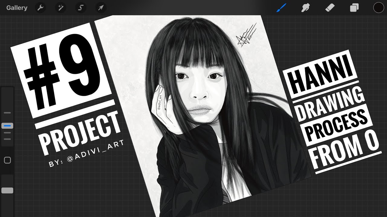 Hanni New Jeans (Ditto) - Drawing Process from 0 - YouTube