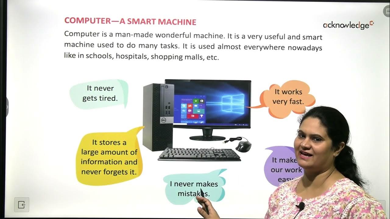 ACKNOWLEDGE COMPUTER CLASS 1 CHAPTER 1 COMPUTER - A SMART MACHINE - YouTube