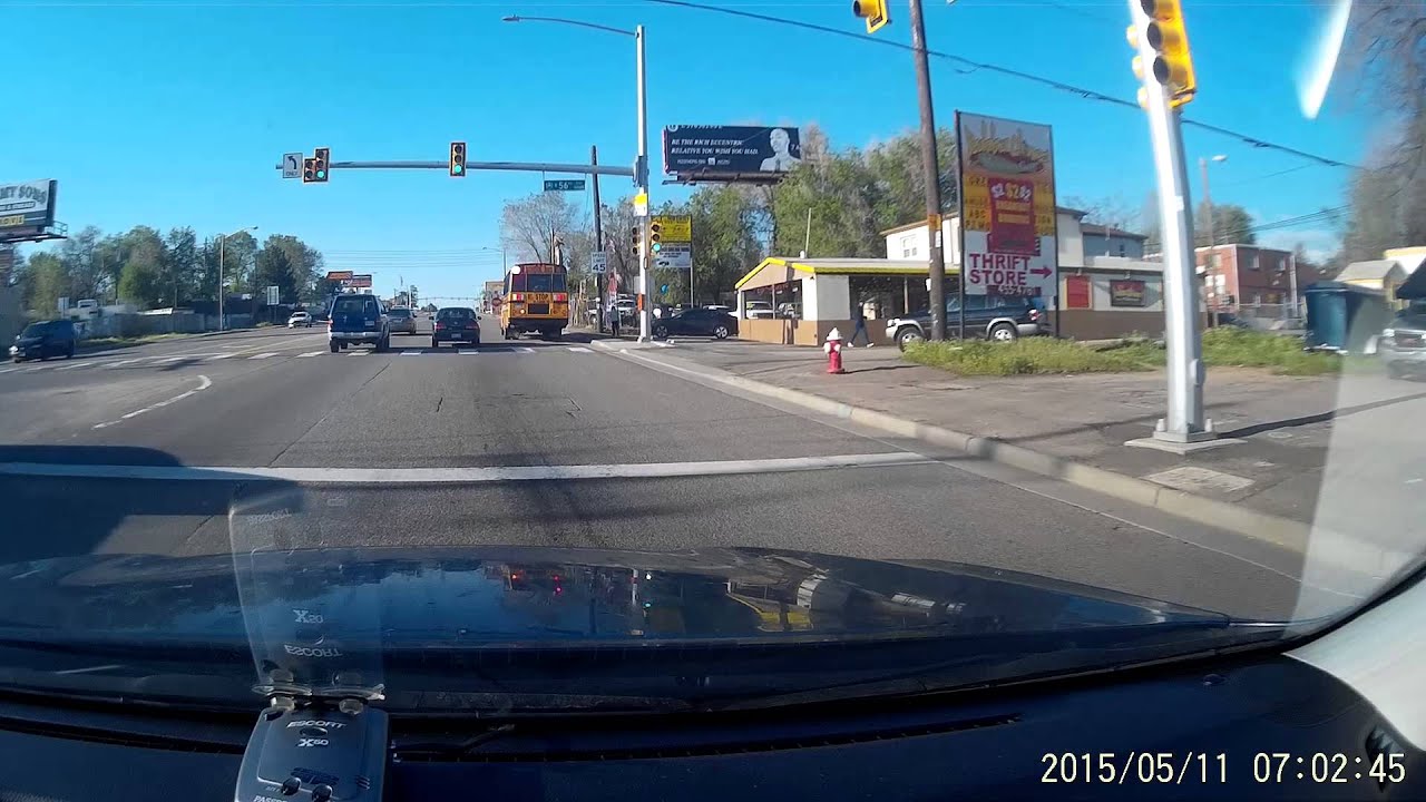 Pulled over for passing a school bus - YouTube