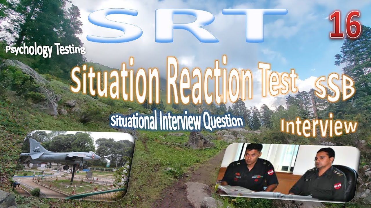 SRT 16| Situation Reaction Test | Psychology Testing Questions SSB|Army ...