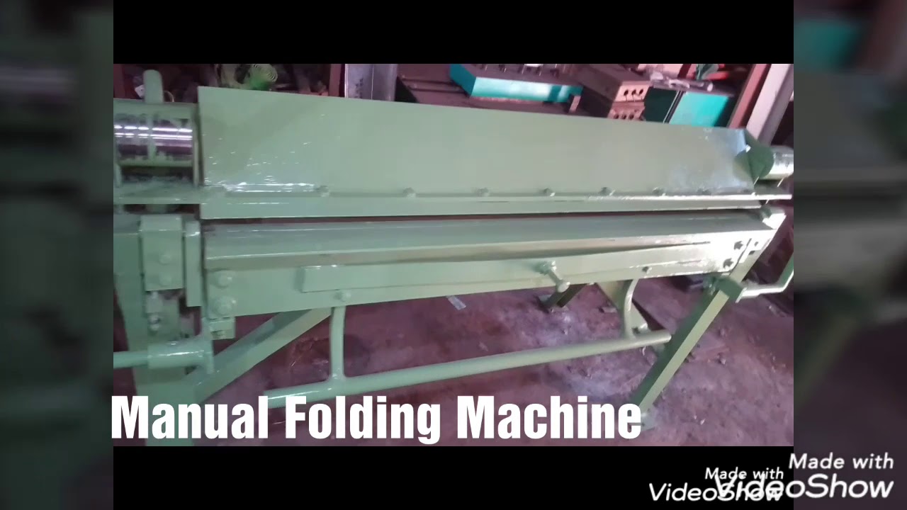 Folding Machine manual. GI ducting fabrication - YouTube