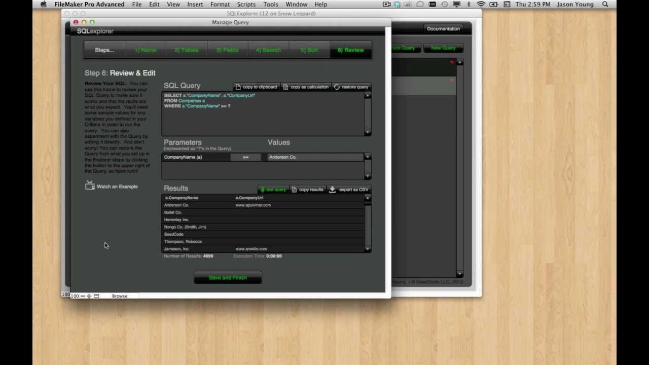 SQLexplorer for FileMaker: Search Criteria #1 - YouTube