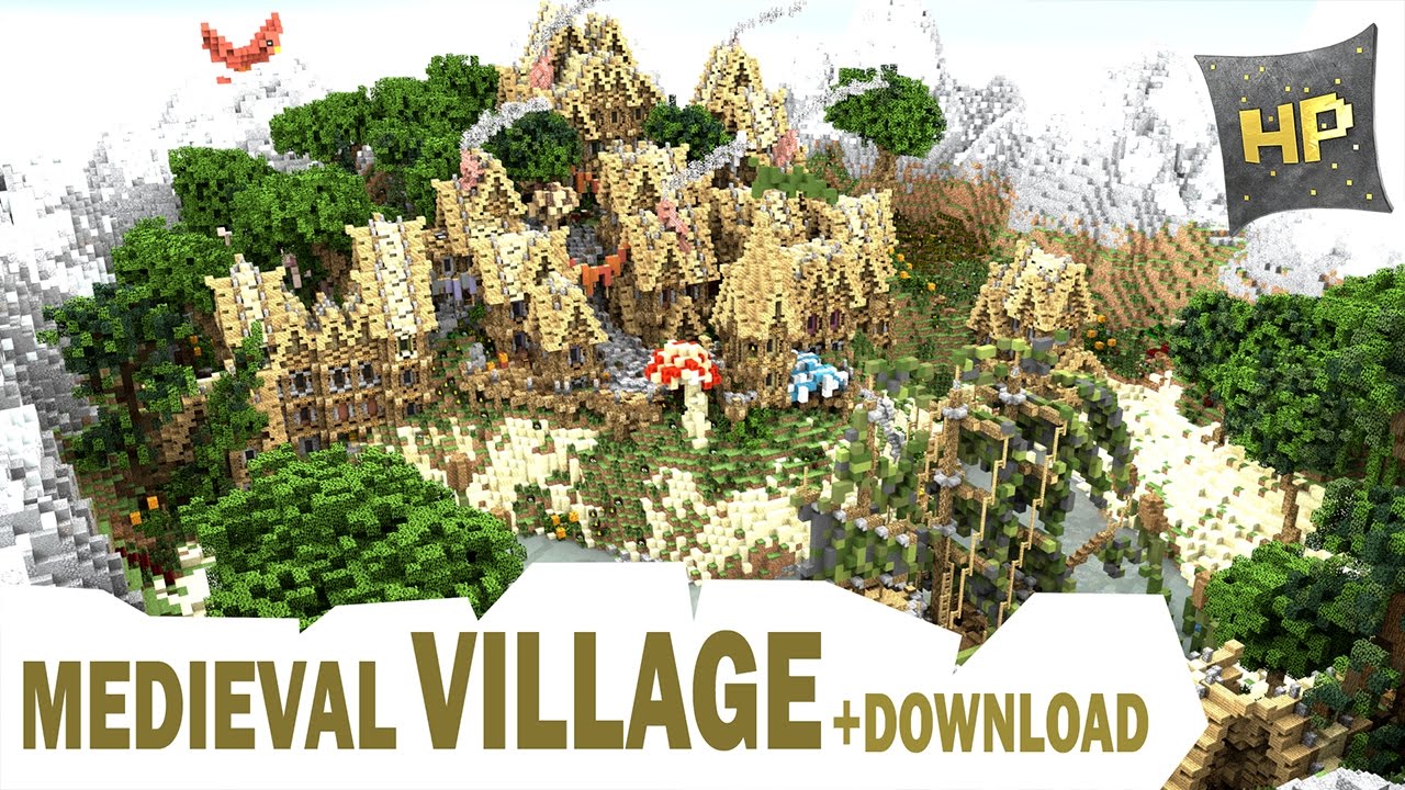 Minecraft Cinematic Medieval Village +DOWNLOAD by HeroPixels - YouTube
