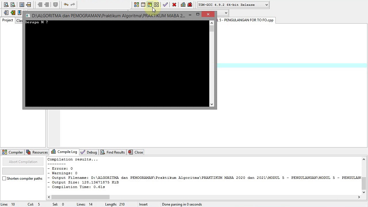 MODUL 5 - PENGULANGAN DALAM C - YouTube