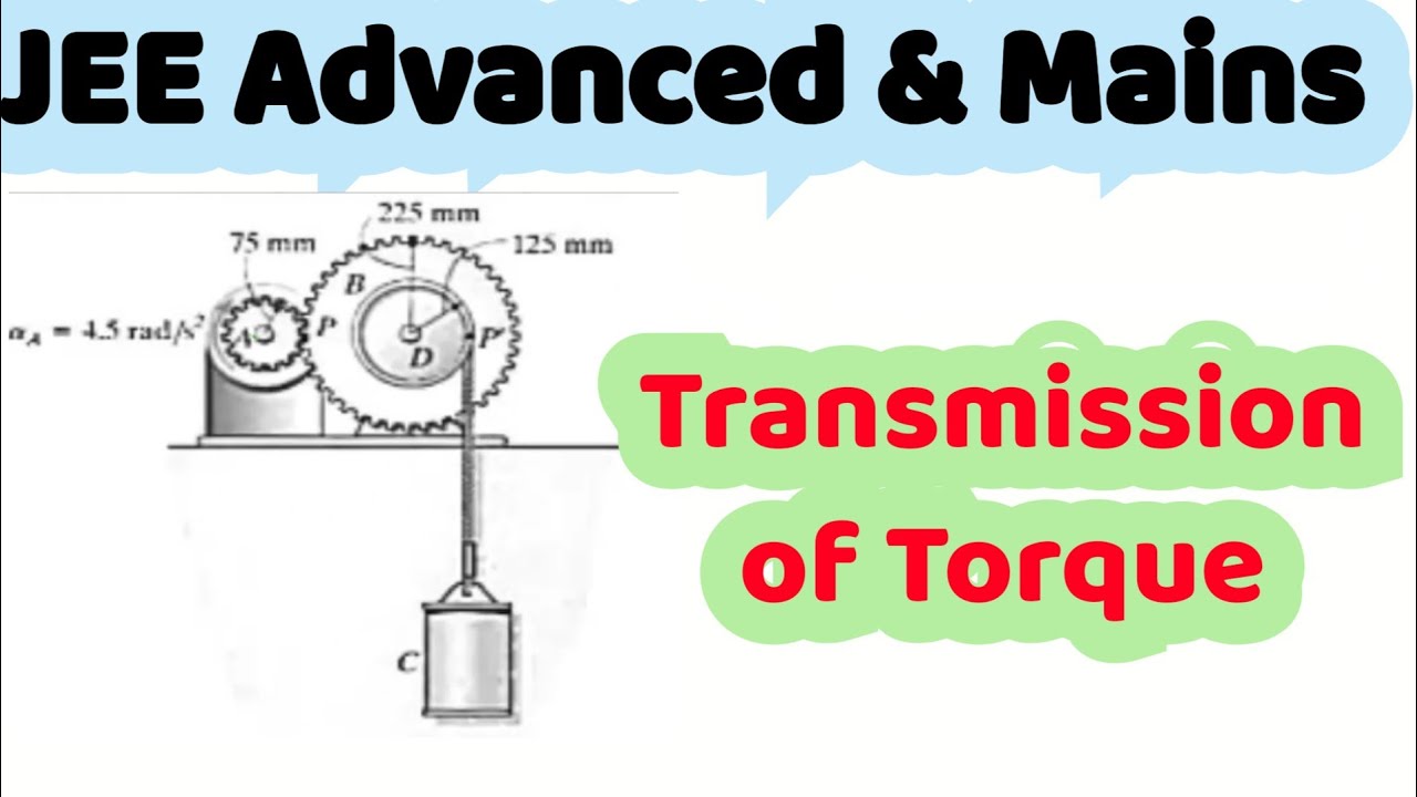 33) Torque : Transmission of Rotational effect problem # ...