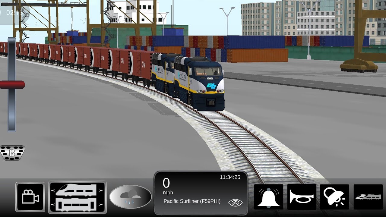 goods transporting game train train transport goods cement game - YouTube