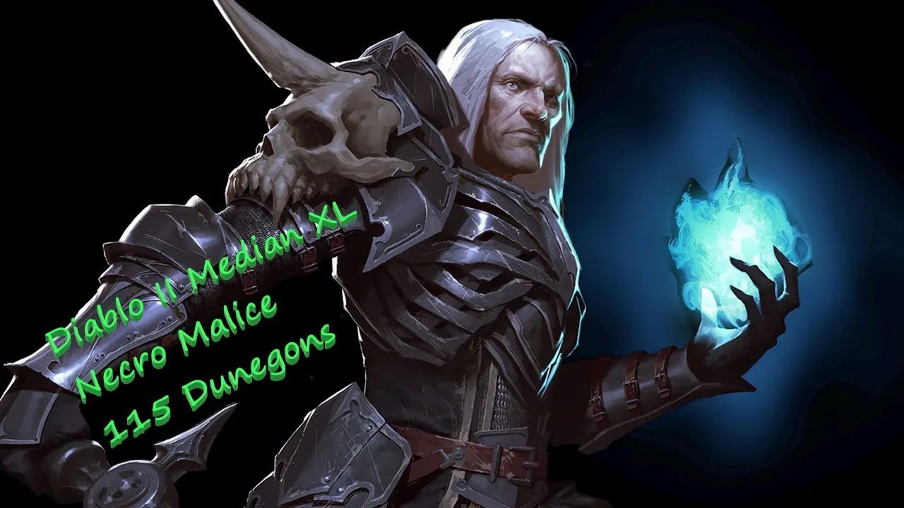 Diablo II Median XL - Necro Malice 115 Dungeons - YouTube