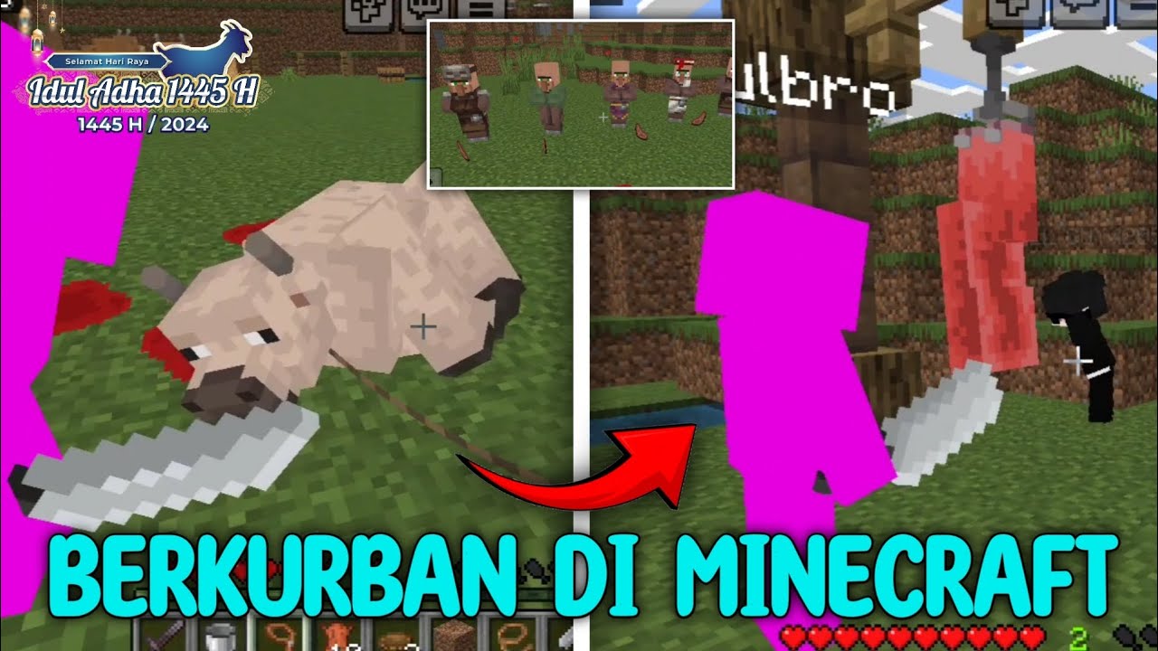Berbagi Daging Kurban Ke Penduduk Village - Minecraft - YouTube