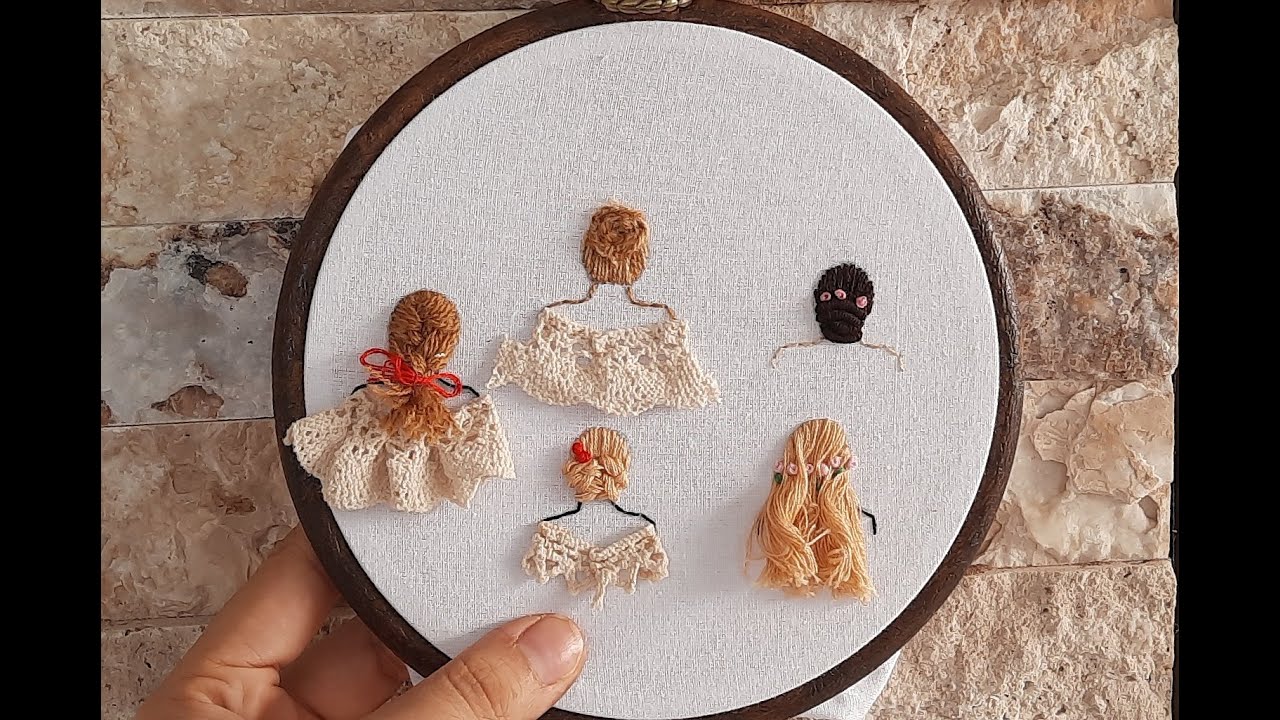 Part 1Beautiful hair embroidery tutorial| Girl and hair embroidery ...