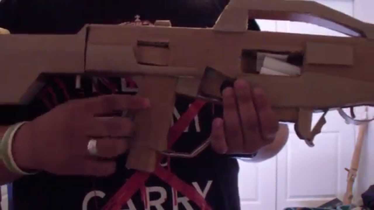 H.D.9 Concept Weapon (Shell Ejecting) | Homemade Cardboard - YouTube