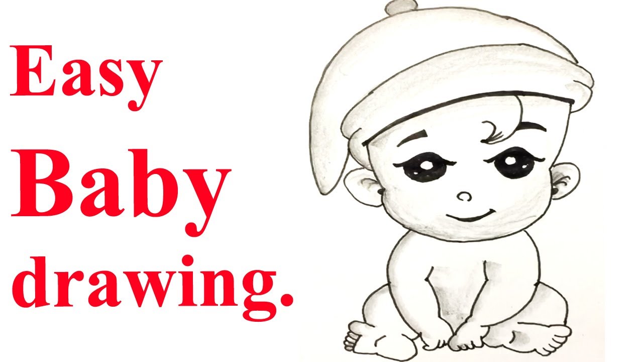 how to draw a baby /step by step /baby drawing /Art video / simple ...