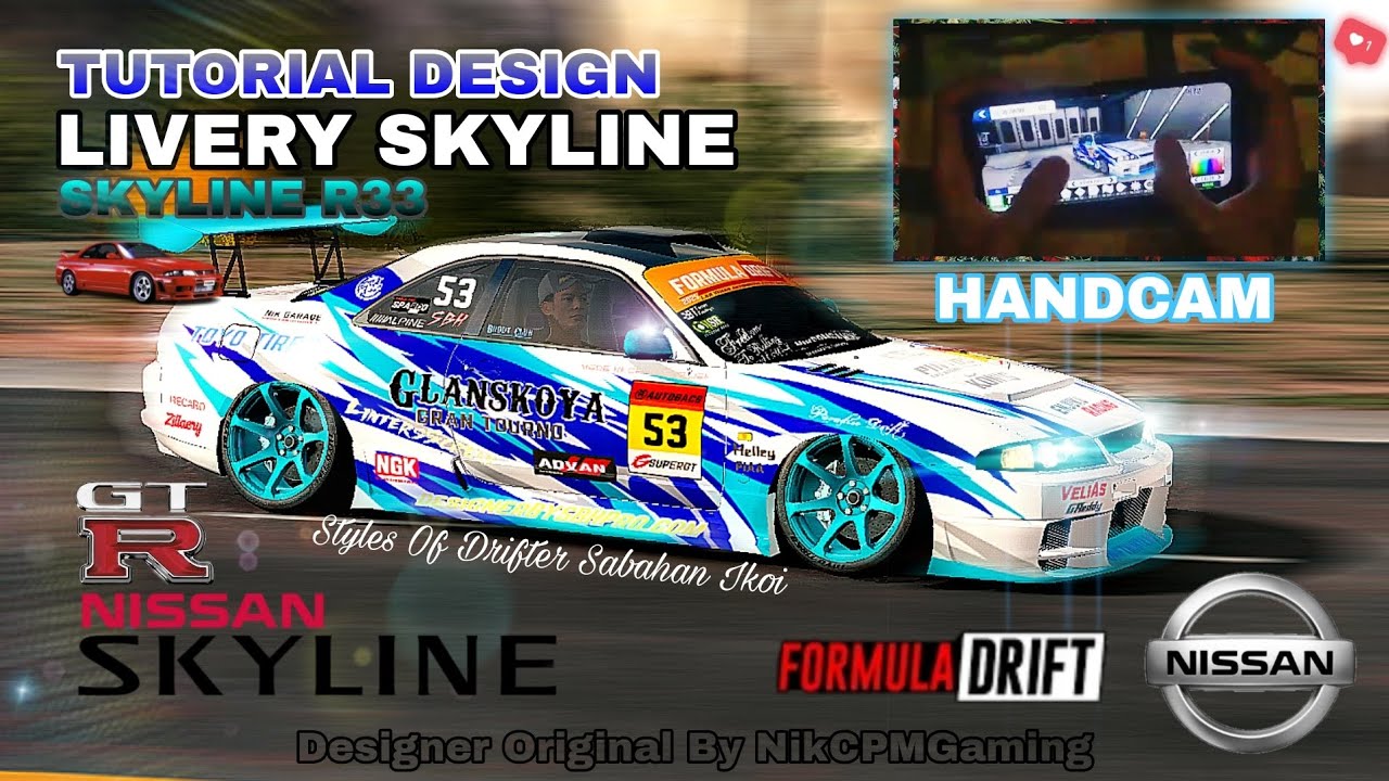 (TUTORIAL DESIGN) LIVERY NISSAN SKYLINE R33 GTR (GLANSKOYA) / Car ...