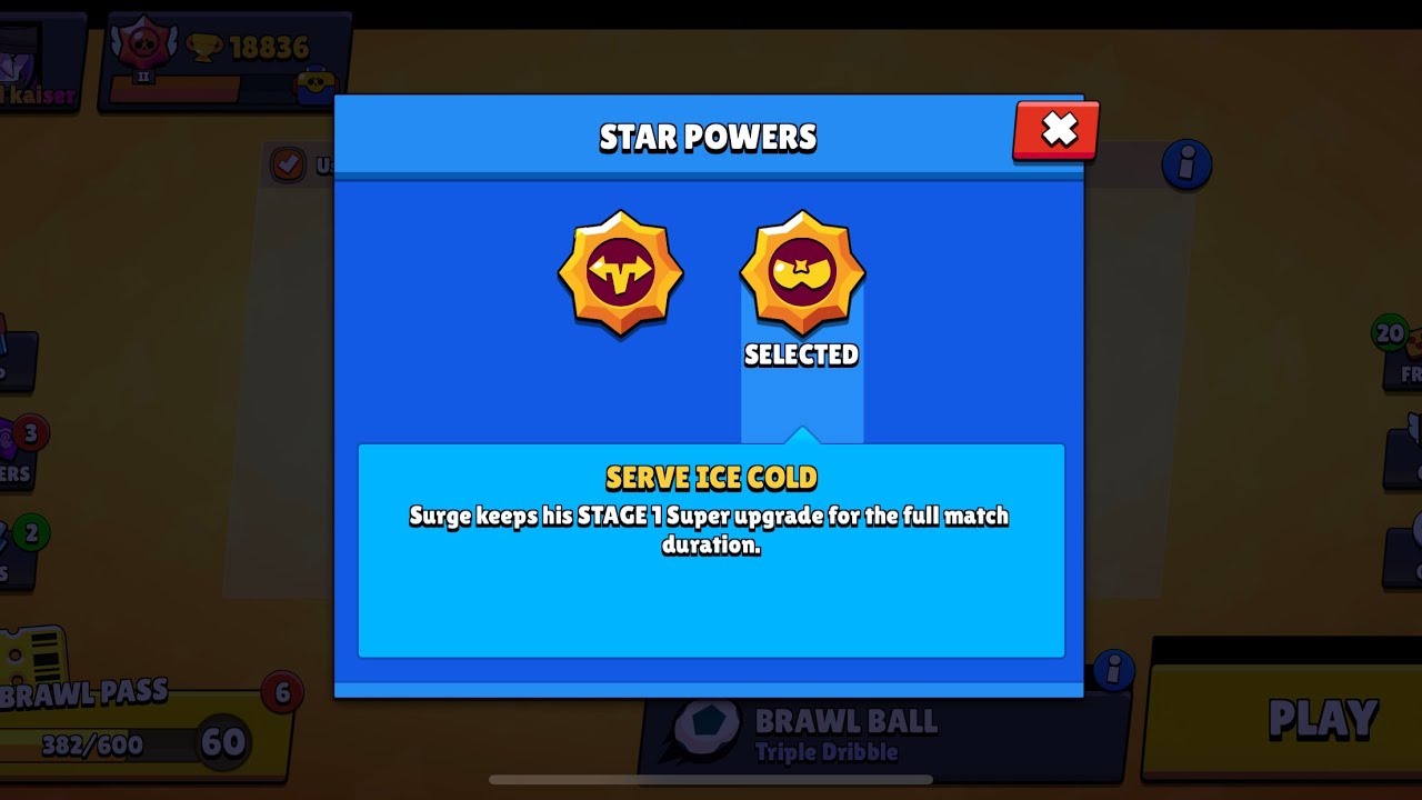 Surge 2nd starpower🔥| serve ice cold ️ | brawl stars - YouTube