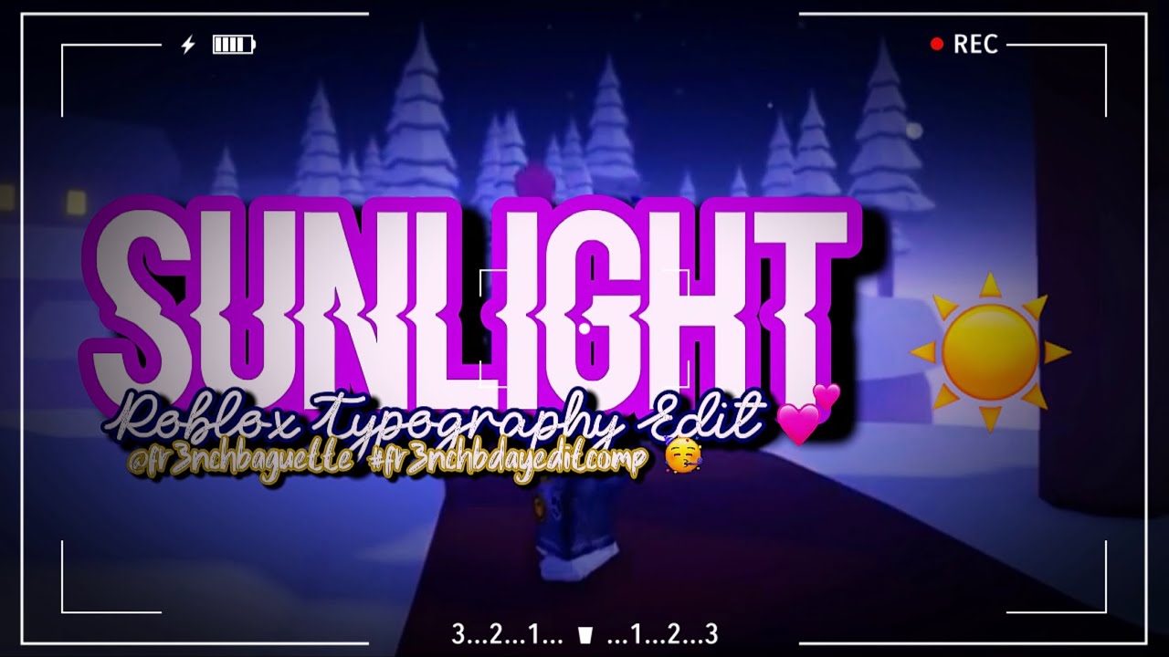 Sunlight ☀️ || Roblox Typography Edit 💕 || @FR3NCHBAGUETTE # ...