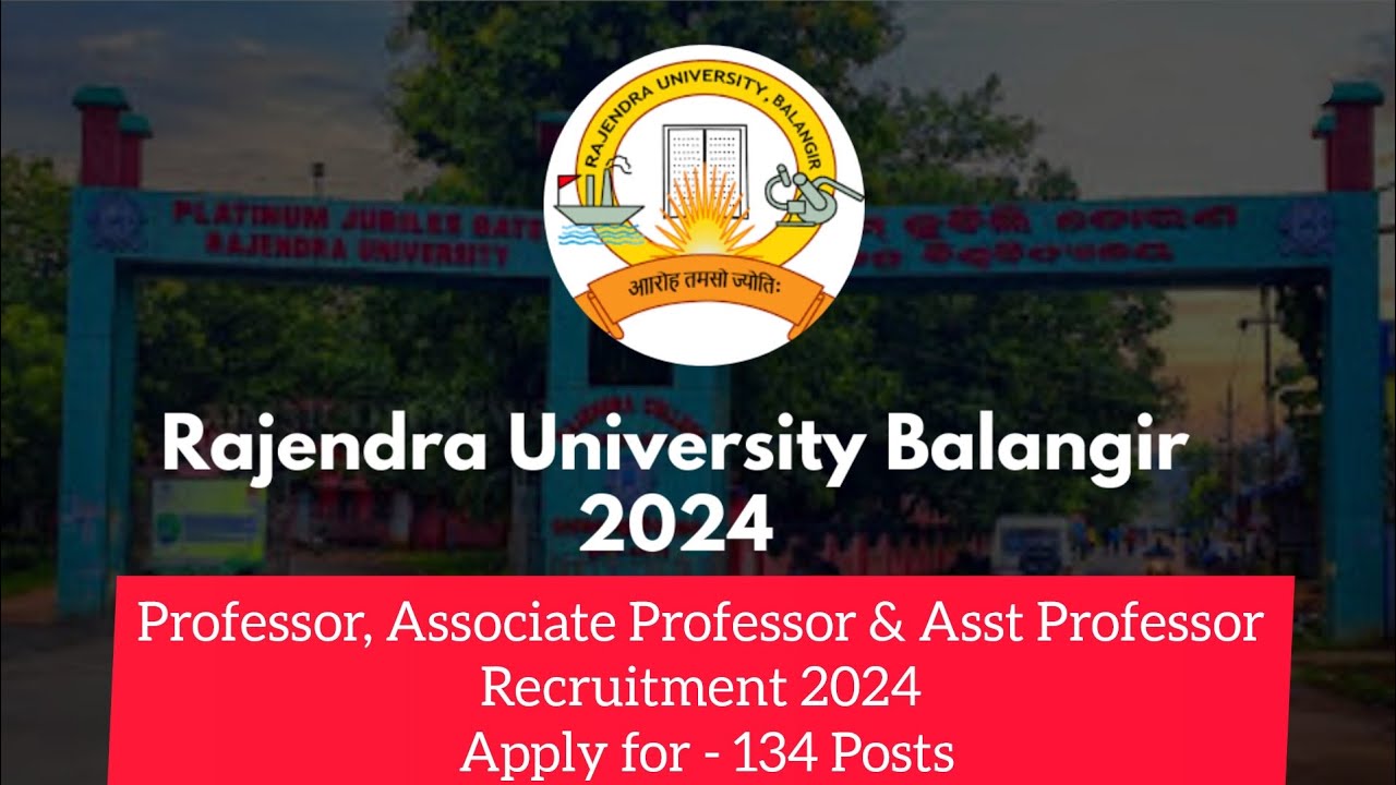 Rajendra University Balangir Professor, Associate Professor & Asst ...
