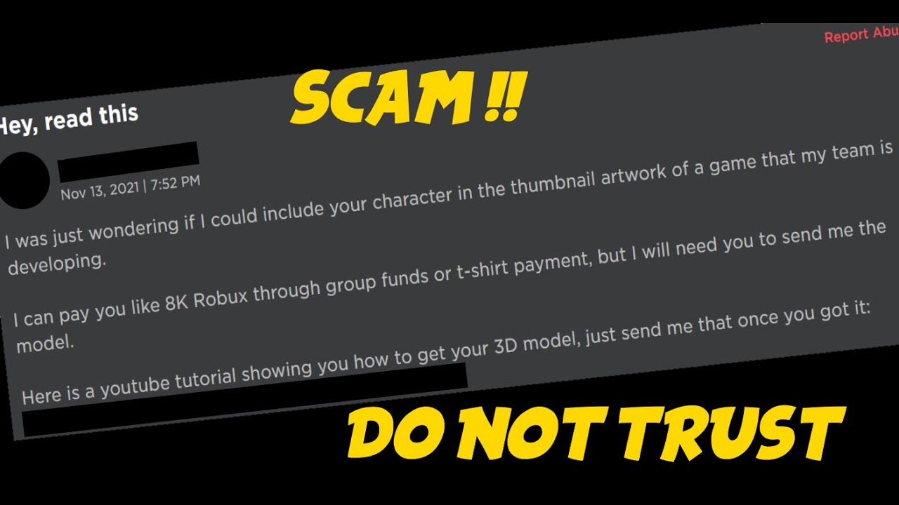 How This Recent roblox Scam Works. - YouTube