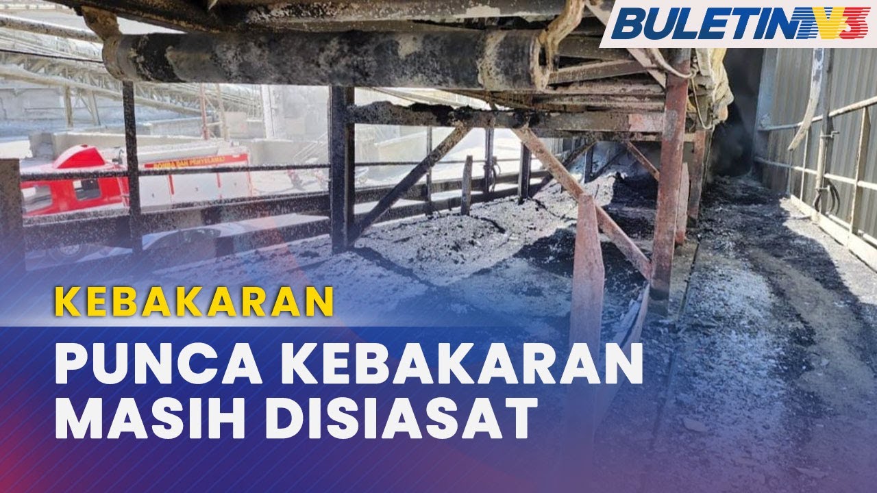 KEBAKARAN | Mesin Penghantar Bergetah Kilang Simen Terbakar - YouTube