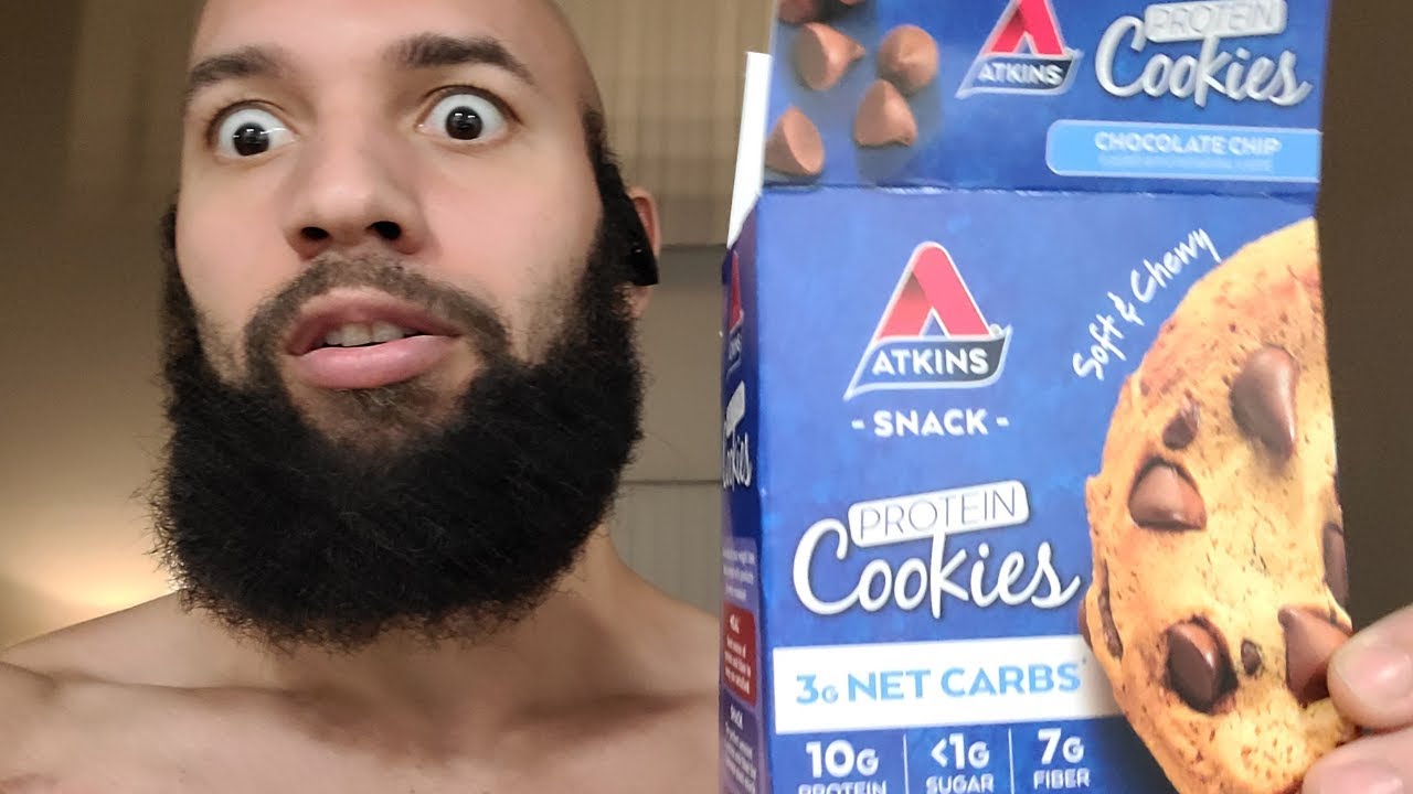 Trying Atkins Chocolate Chip Cookies For The First Time - YouTube
