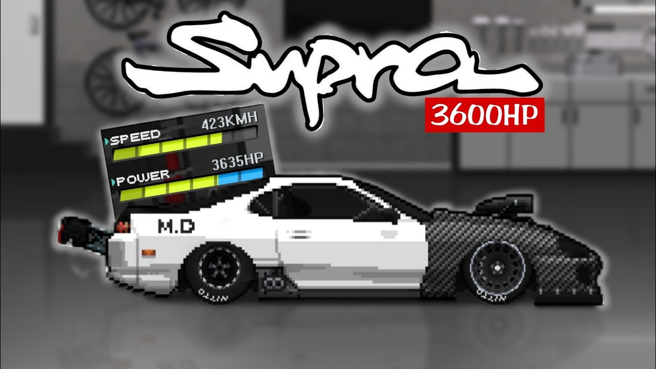 Building a monster drag Toyota supra Mk4 in pixel car racer | Toyota ...