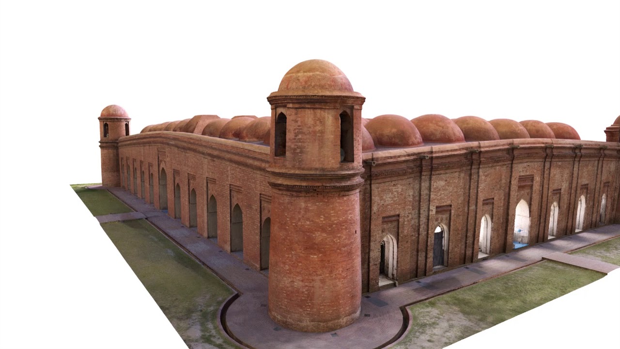 Sixty Dome Mosque Animation, Bagerhat - YouTube
