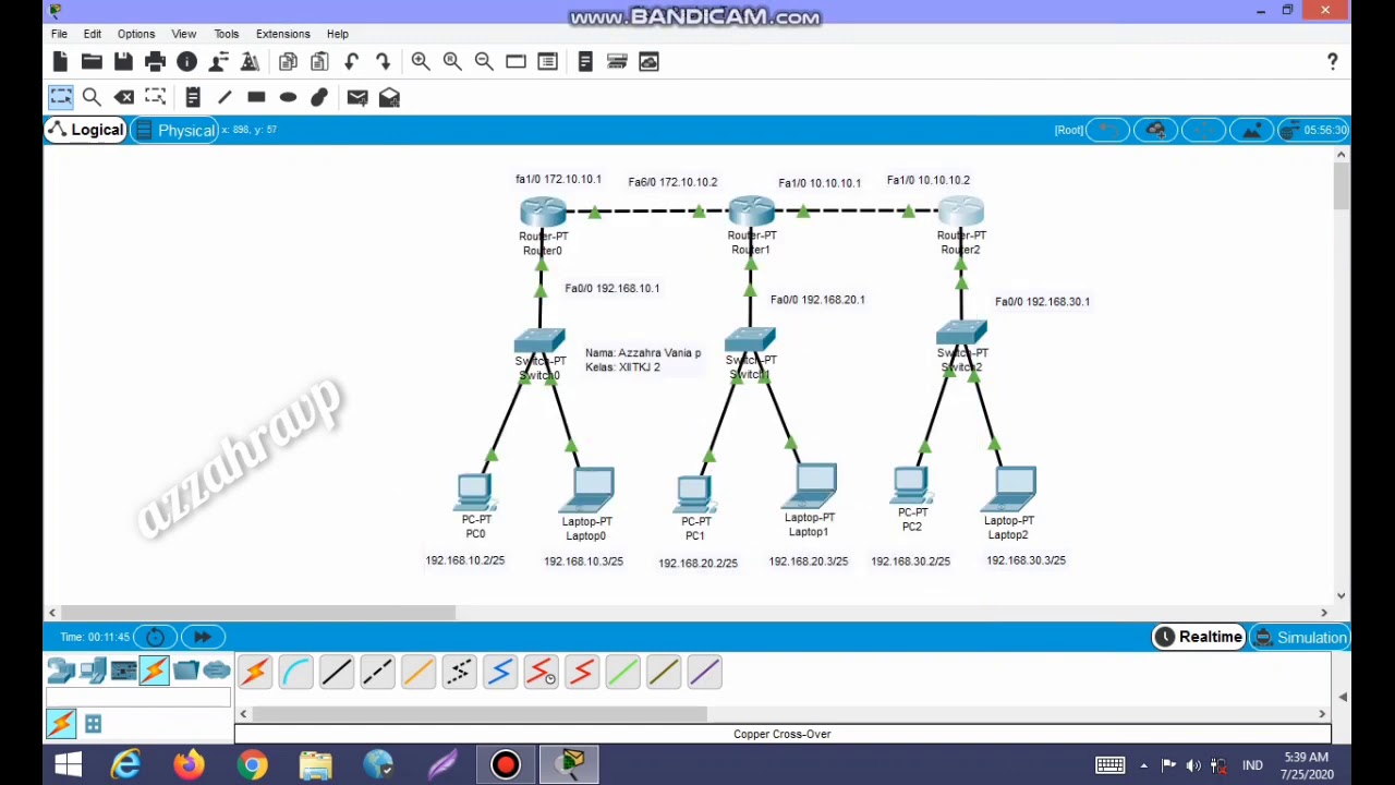 Konfigurasi Static Routing Menggunakan Cisco Paket Tracer || 3 Router 3 ...