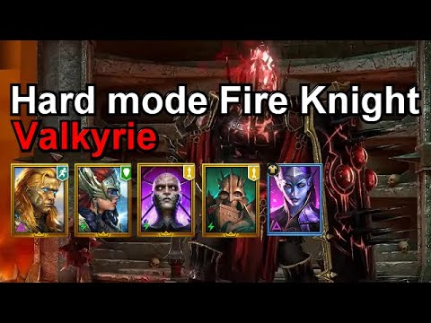 RSL: Raid Shadow Legends Valkyrie In Hard mode Fire Knight [English CC ...