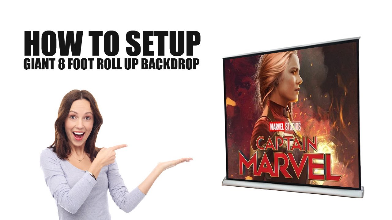 How to set up 8 Foot Giant Retractable Roll Up Backdrop - YouTube