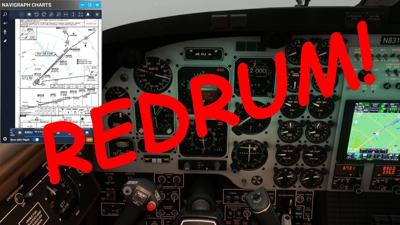 Serious IFR (IMC) Approach & Landing in Black Square King Air 350i ...