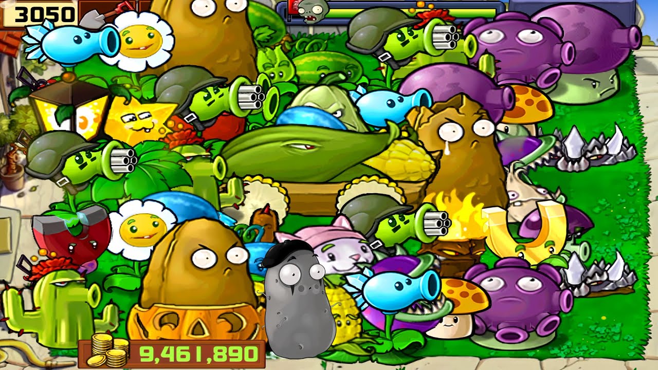 Survival day In Plants vs. Zombies | PvZ Gameplay Mod menu | Plants vs ...