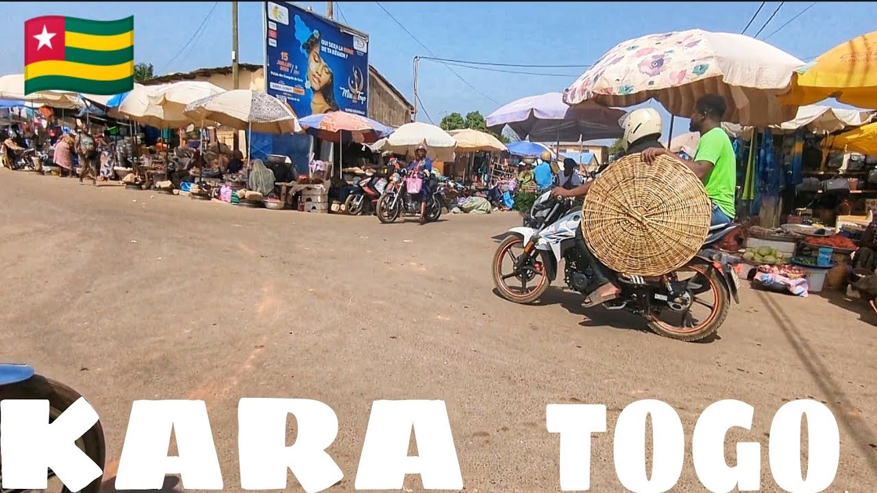 4k ride around the beautiful city of Kara Northern part of Togo west ...