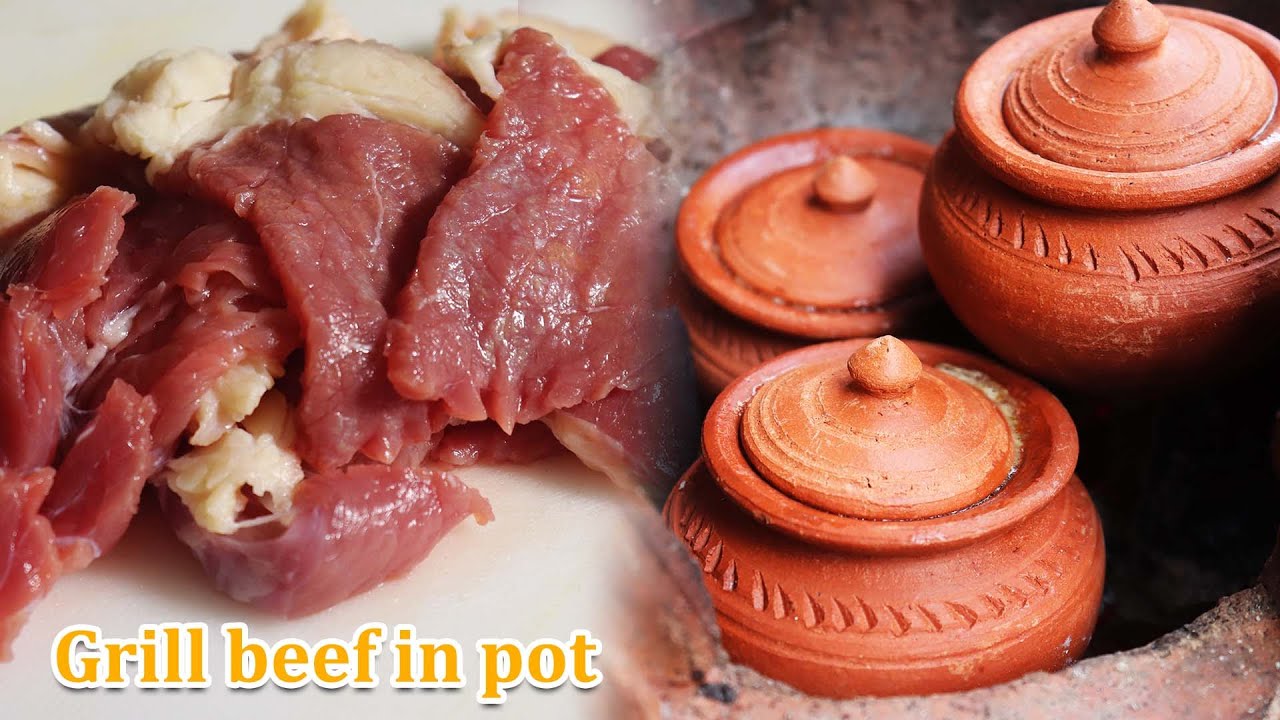 Grill beef in pot (Troller Video) - YouTube
