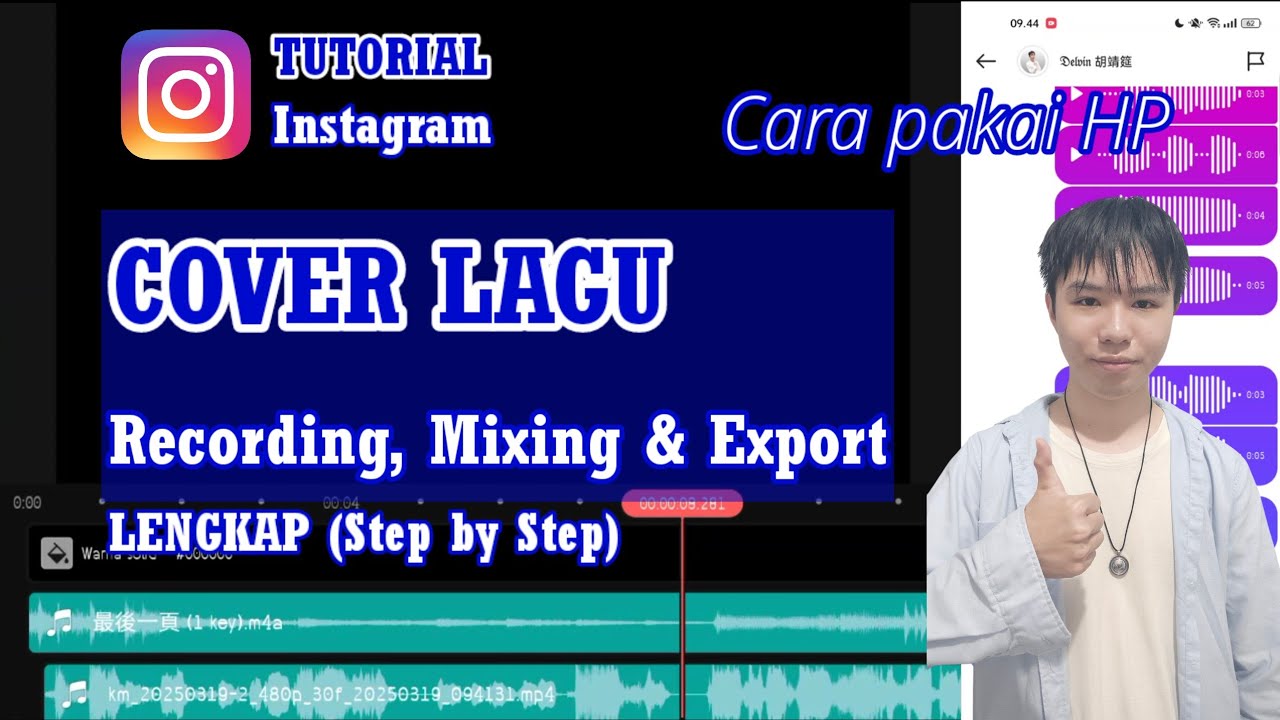 Cara buat tutorial video cover lagu pakai HP - YouTube