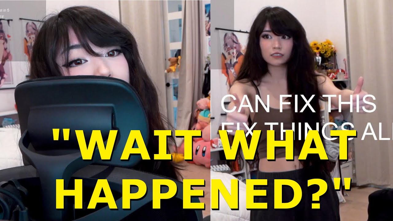 Emiru rides her chair and this happened... - YouTube
