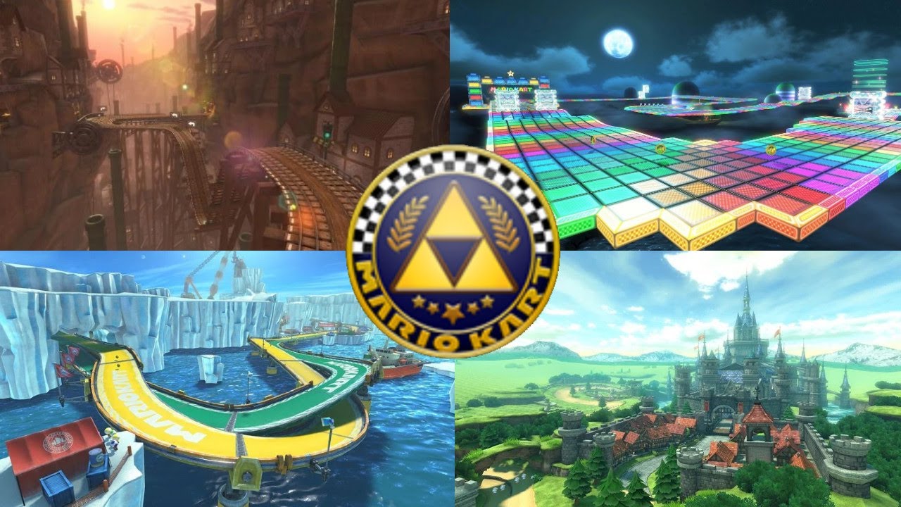 Mario Kart 8 Deluxe - All Triforce Cup Tracks (100cc VS Race) - YouTube