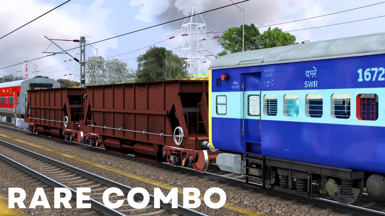 Rare Combination || ICF + LHB + Freight || Indian Train Simulator ...