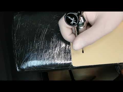 SUNİ DERİ ÜZERİNDE DÖVME ANTRENMANLARI ( dövme dersleri part 7)