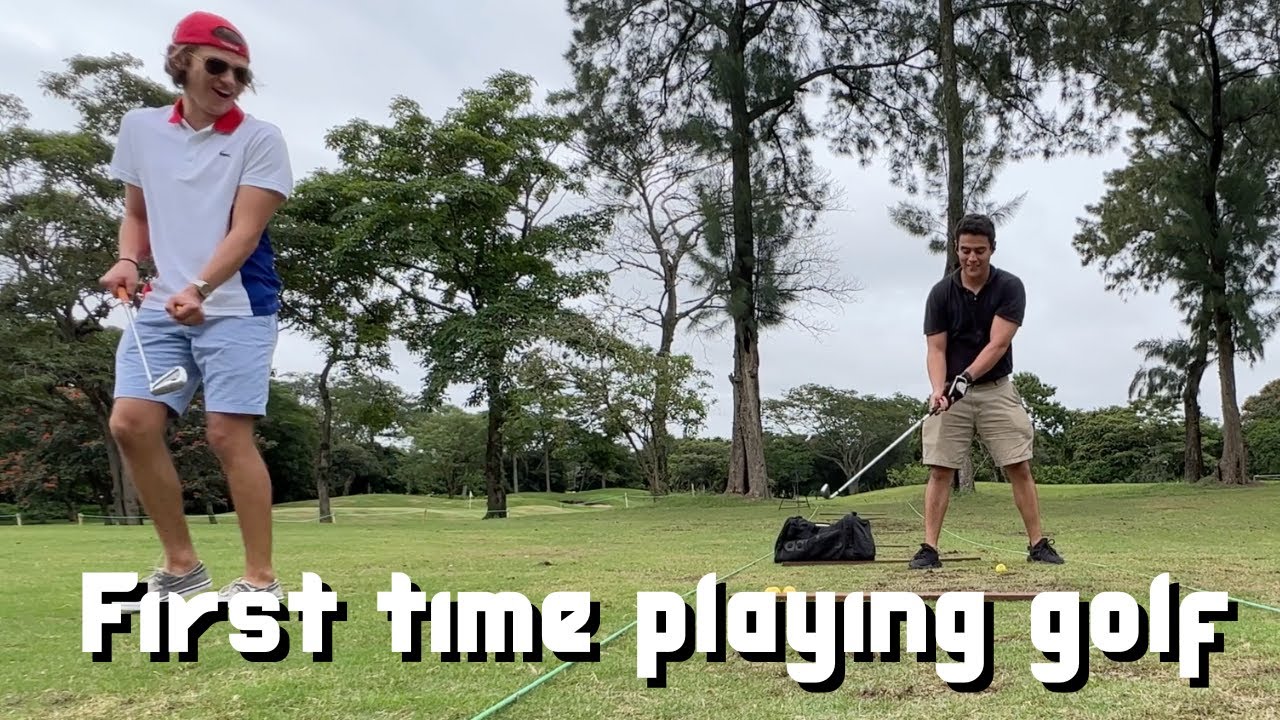 My first time playing golf - YouTube