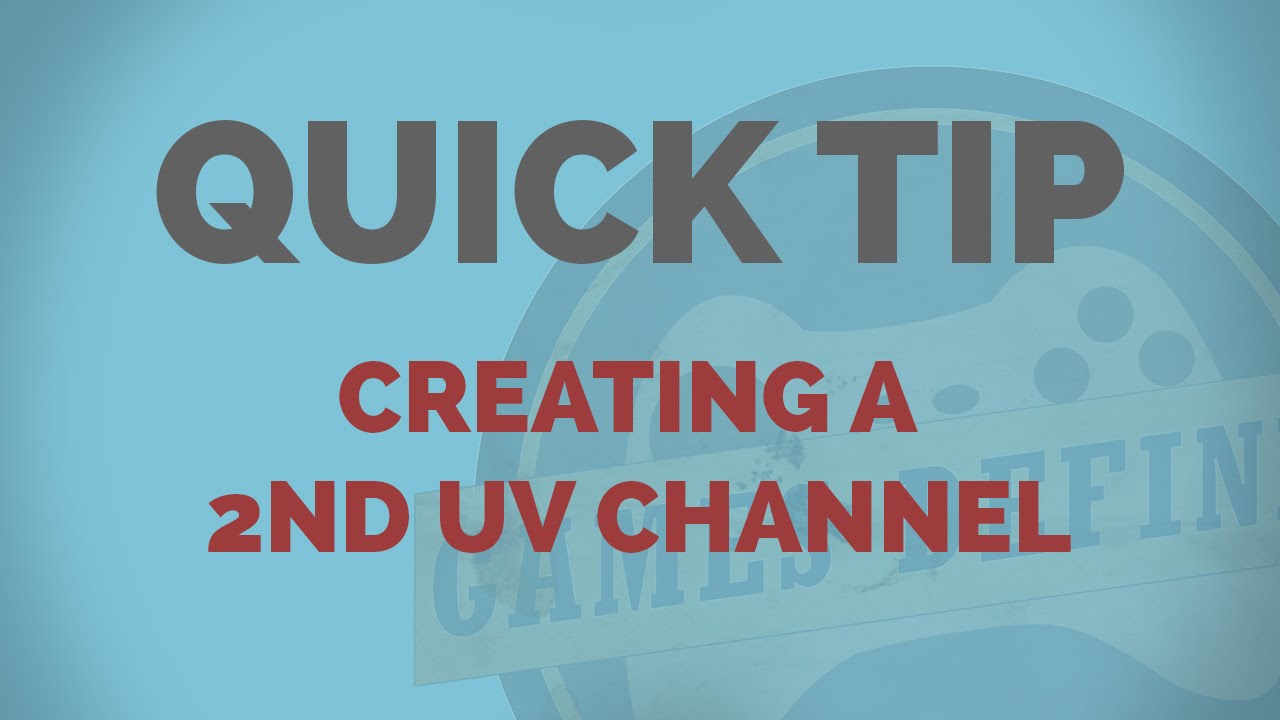 2nd UV Channel 3DS Max Quick Tip - YouTube