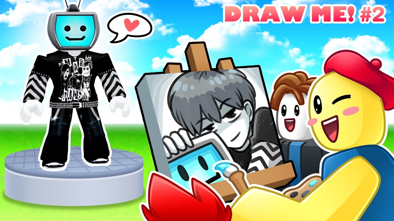 กลายเป็นนายแบบ ให้คนอื่นวาดคาแรคเตอร์เรา | Roblox : Draw Me! #2 - YouTube