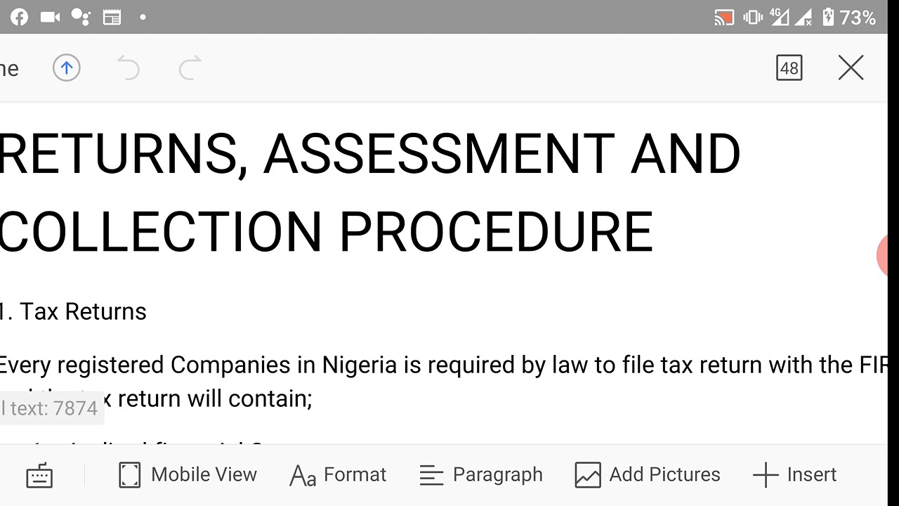 RETURNS, ASSESSMENT AND COLLECTION PROCEDURE - YouTube