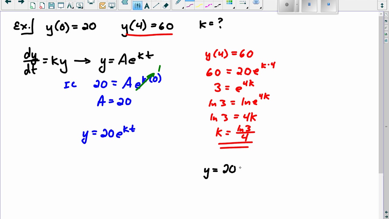 AP Calculus 6.4 Exponential Growth and Decay - YouTube