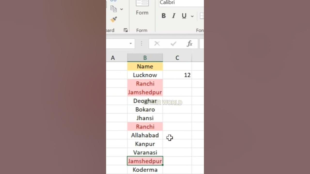 #Shorts | How To Count Repeat Name As One |Countif With Sum Function | Sum+Countif | Excel ...
