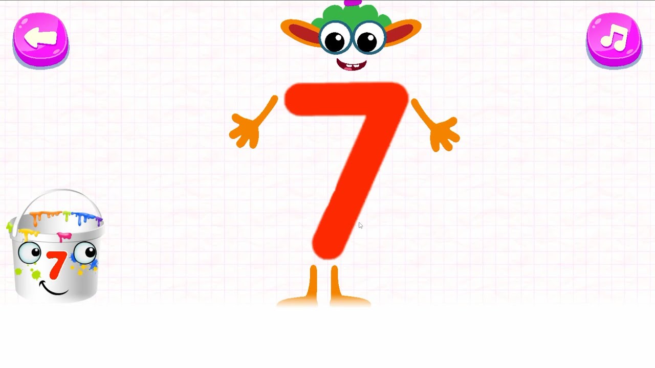 Learn Numbers : Fun Preschool Education for Kids! Number - 7 - YouTube