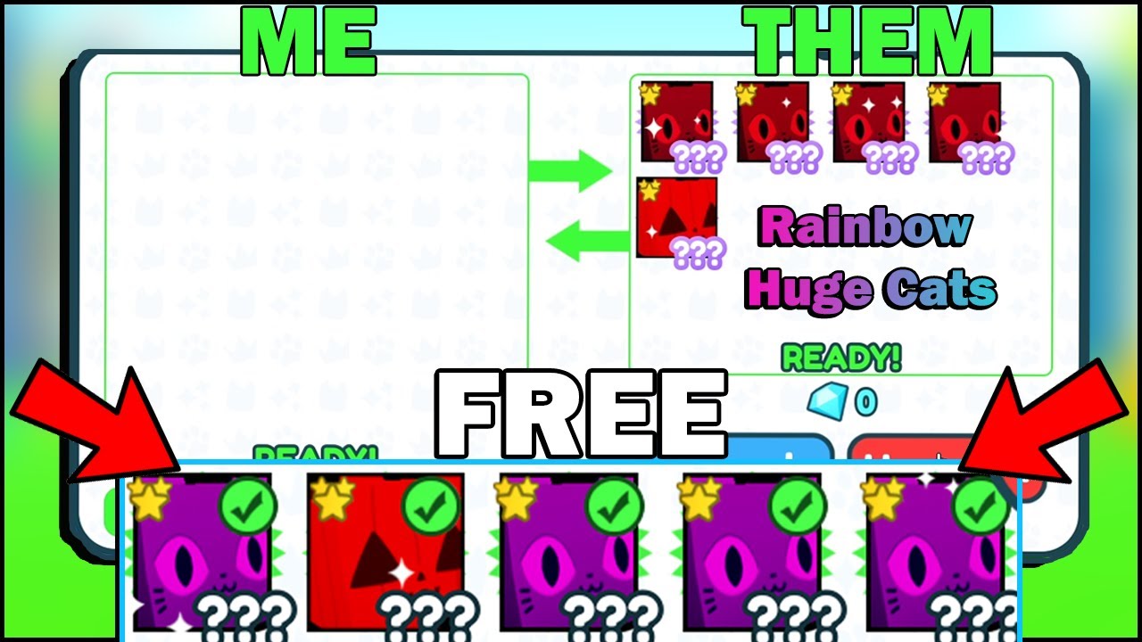 Fan gave me 5 Rainbow Huge Cats (Pet Sim X) - YouTube