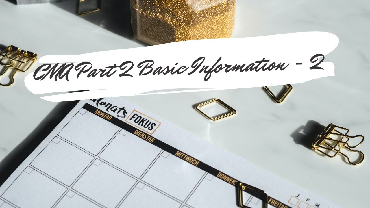CMA Exam Part 2 Basic Information 2 - YouTube